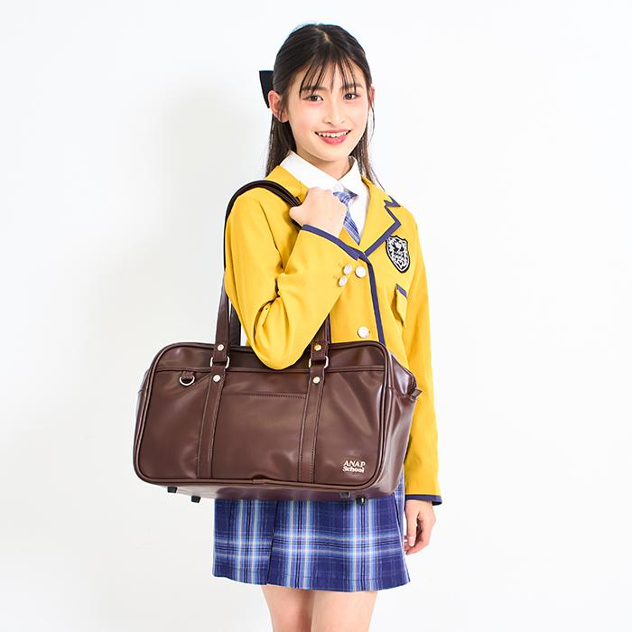 スクールバッグ 合皮 女子 ANAP School アナップ スクールボストン ブラウン(茶) ブラック(黒) ANS-001 : 18-234 : AK-SELECT 赤城工業株式会社 ...