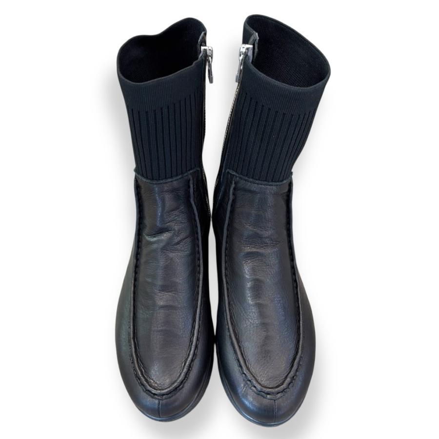 MONET（モネ） 2025秋冬新入荷 サイドゴア ブーツ ニット 軽量