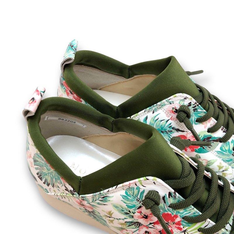 MONET Monet モネ レースアップ シューズ 本革 ストレッチ 花柄 靴 883204 flowc : あかい靴 - 通販 ...