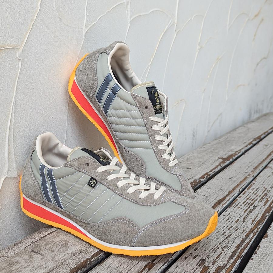 PATRICK パトリック STADIUM スタジアム POTATO ポテト 23194 スニーカー グレー ベージュ カジュアル レザー 本革 靴 レディース ヒモ通しお届け : あかい靴 ...