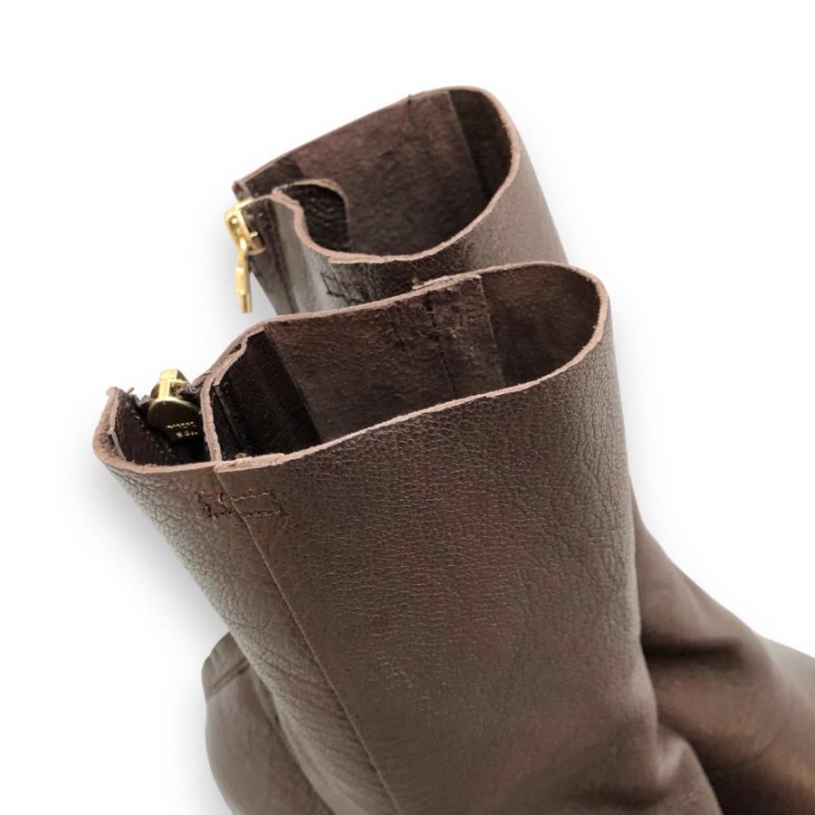 MANA マナ ブーツ ショート アートヒール スクエア 一枚革 靴 537076 : あかい靴 - 通販 - Yahoo!ショッピング