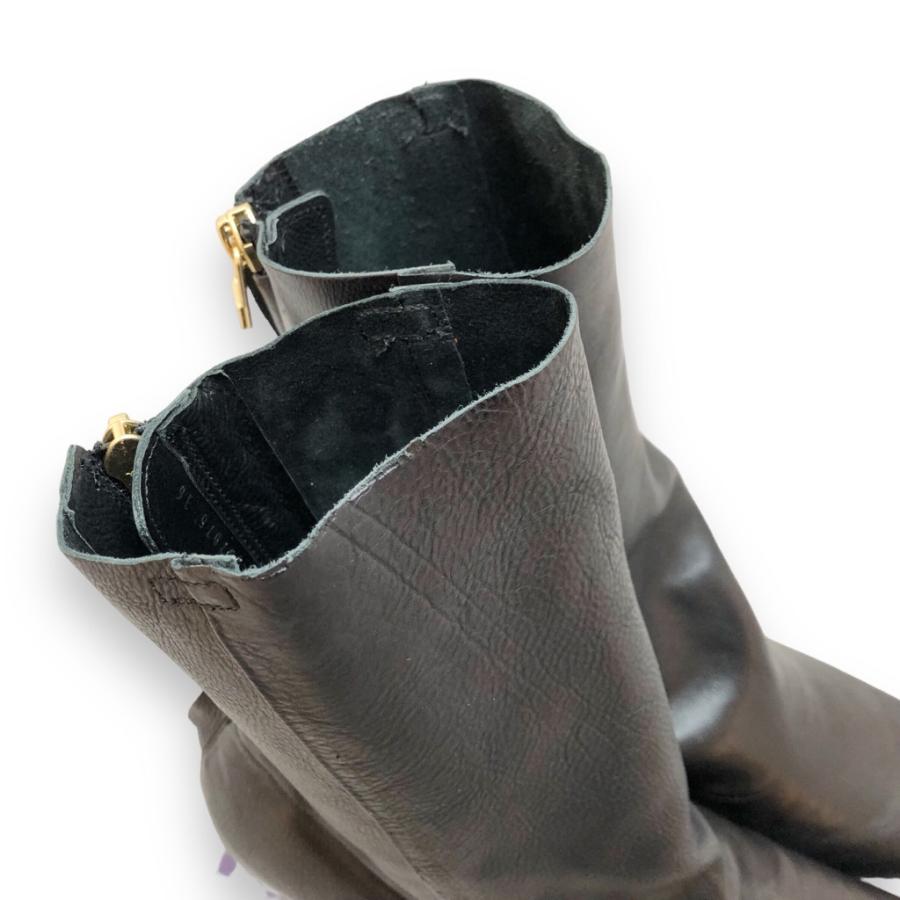 MANA マナ ブーツ ショート アートヒール スクエア 一枚革 靴 537076 : あかい靴 - 通販 - Yahoo!ショッピング