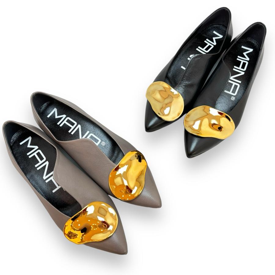 MANA マナ ビーンズ パンプス ポインテッド ローヒール 靴 541163 : あかい靴 - 通販 - Yahoo!ショッピング