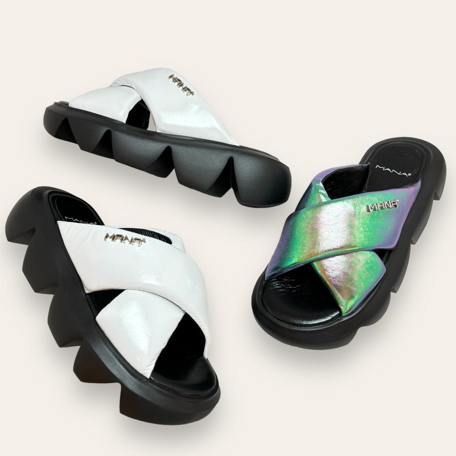 MANA（マナ） ミュール サンダル ウェーブソール パデット 靴 542176 : あかい靴 - 通販 - Yahoo!ショッピング