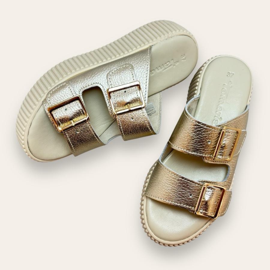 2024春夏新作 Tamaris タマリス ミュールサンダル 厚底 快適 靴 445703 gd :90ic445703gd:あかい靴 ...