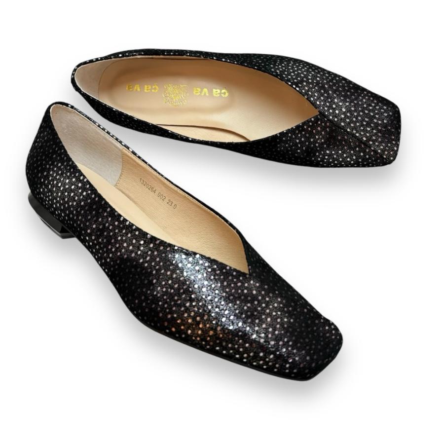 cava サヴァサヴァ パンプス ローヒール Vカット 本革 靴 1320264 blc : あかい靴 - 通販 - Yahoo!ショッピング