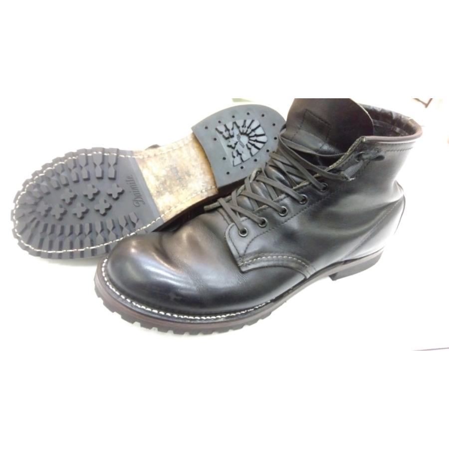 靴修理 dainite loggerハーフソール + vibram 430 ヒール ブーツ修理 レッドウイング ベックマン ダイナイトロガー ...