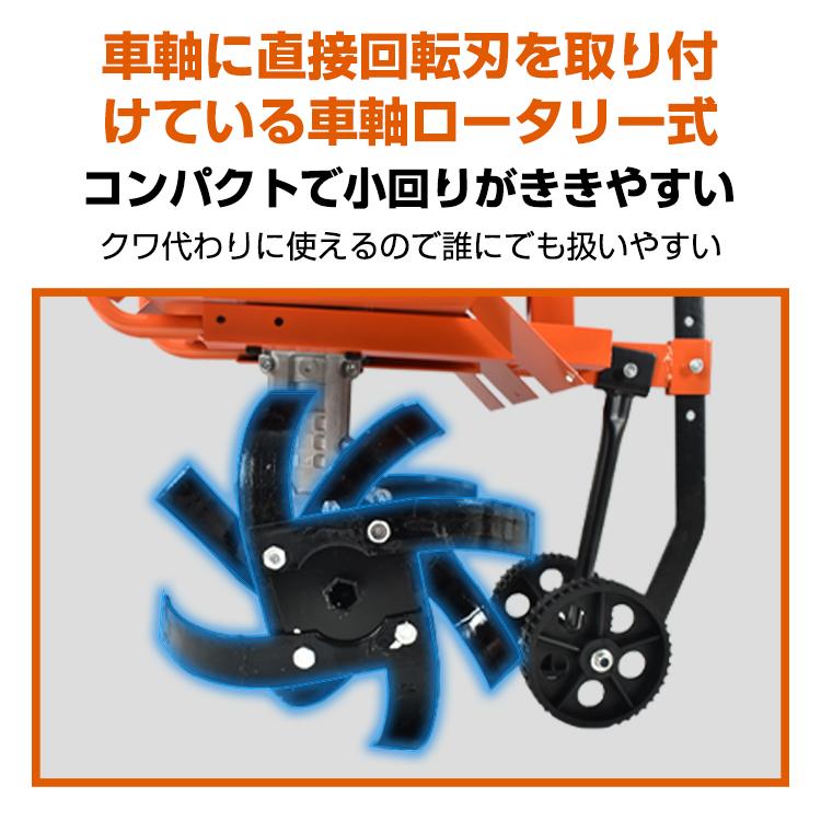 耕運機 家庭用 エンジン式 ミニ耕運機 排気量63cc 小型 家庭菜園 農園 畑 野菜 ガーデニング 車軸ロータリー タイヤ付き 2枚刃 コードレス sg047 : アカネA SHOP ...