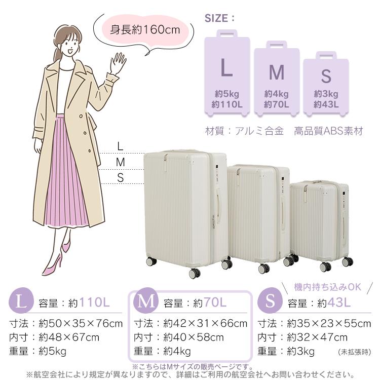 Hill Stone スーツケース Mサイズ 70L 軽量 多機能 TSAロック カップホルダー付き USBポート搭載 大容量 静音 人気 旅行 出張 ビジネス おしゃれ sg223-m ...