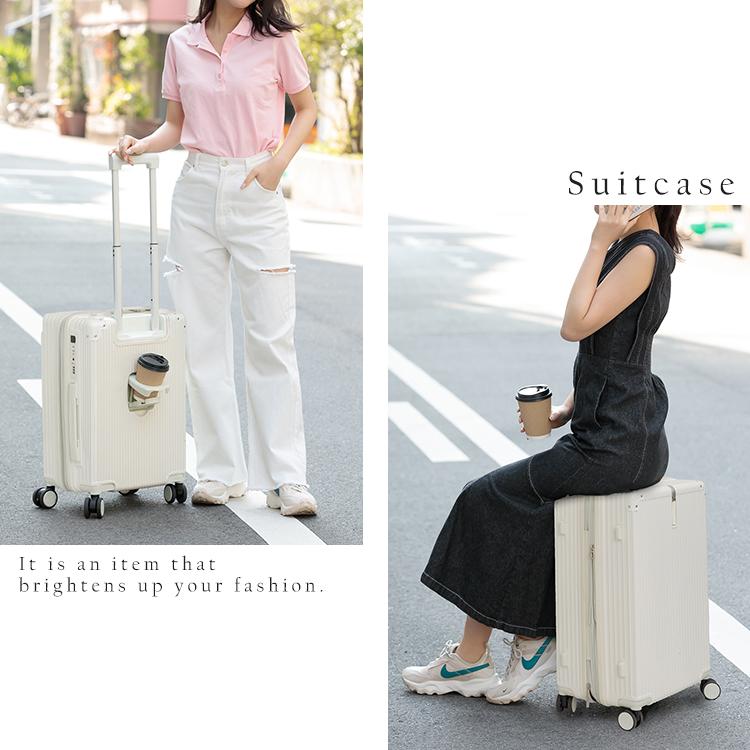 Hill Stone スーツケース Mサイズ 70L 軽量 多機能 TSAロック カップホルダー付き USBポート搭載 大容量 静音 人気 旅行 出張 ビジネス おしゃれ sg223-m ...