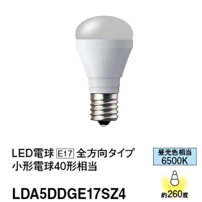 Panasonic LDA5DDGE17SZ4 パナソニック LED電球 ミニクリプトンタイプ 小形電球タイプ 40W形相当 昼光色 口金E17 全方向タイプ LED電球プレミアX LDA5D ...