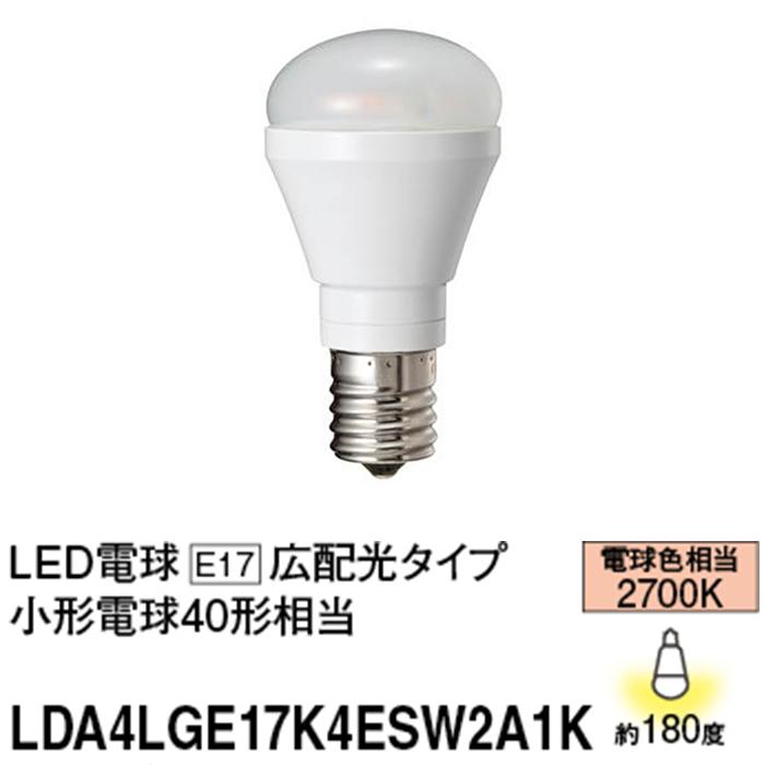 Panasonic LDA4LGE17K4ESW2A1K パナソニック LED電球 ミニクリプトンタイプ 小形電球タイプ 40W形相当 電球色 口金E17 広配光タイプ 10個セット ...