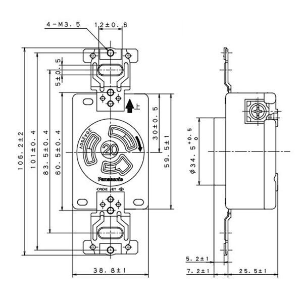 Panasonic WF2320WK パナソニック 引掛埋込コンセント 3P 20A 250V ミルキーホワイト : あかり電材 - 通販 ...