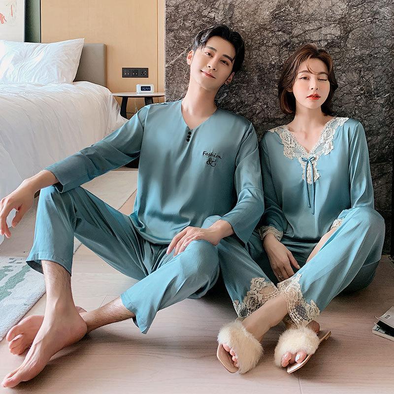 ペアパジャマ 合成 シルク パジャマ ペア おしゃれ 結婚祝い プレゼント サテン メンズ ペアルック : akarishop - 通販 - Yahoo!ショッピング