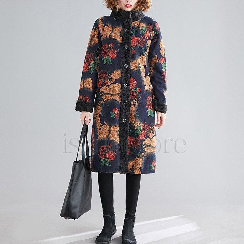 コート レディース ロング丈 中綿キルト ボアコート スタンドカラー ハイネック 花柄 ラシャコート 秋冬おしゃれ チェスターコート 裏起毛 : akarishop - 通販 - Yahoo ...