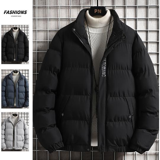 中綿ジャケット ジャケット 綿入れ メンズ メンズファッション 厚手 アウター アウトドア 立ち襟 防風 冬服 秋物 秋冬 ショート丈 おしゃれ : 92akar-1000021 ...