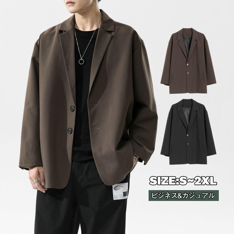 春新作 テーラードジャケット ショート丈 高級 春秋 無地 ジャケット メンズ ストレッチ ビジネス カジュアル おしゃれ シンプル ファッション : 92akar-1000120 ...