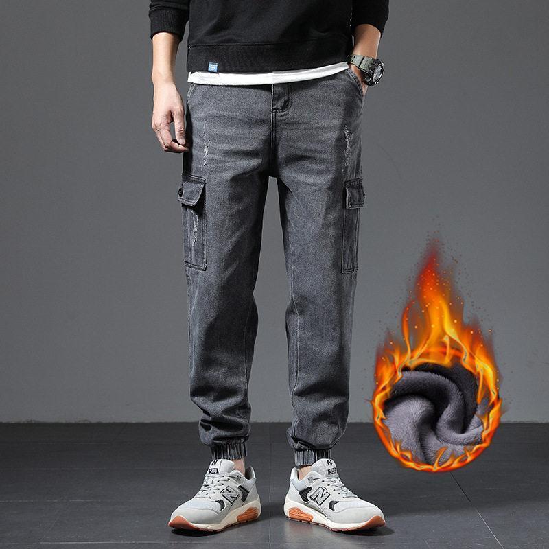 デニムパンツ 裏起毛 メンズ ファッション カーゴパンツ 厚手 肌にやさしい ジーンズ アウトドア ストレッチ 通学 防寒 暖い : 92akar-1000162 : akarishop ...