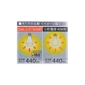 TOSHIBA 電球色 40W形相当 配光角約180度 広配光タイプ E17 東芝 LDA4L-G-E17/S/40W2 LED電球 ミニクリプトン形 : あかりステーション Yahoo!店 ...