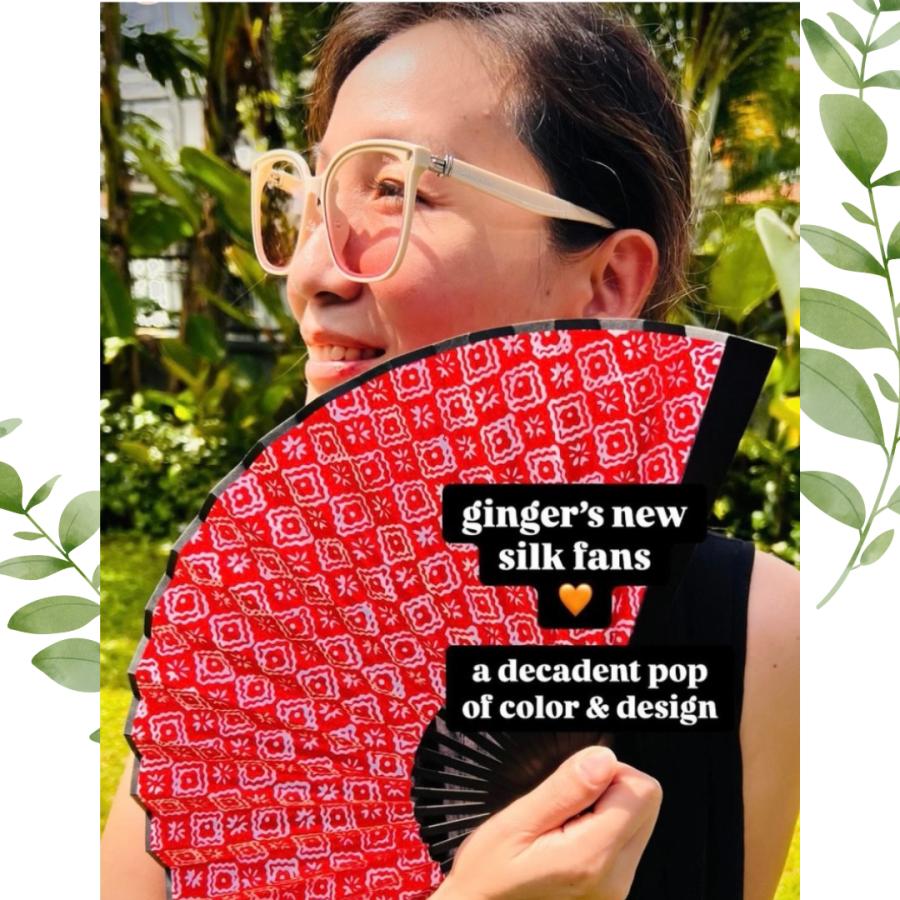 シルク扇子 Ginger Batiks fromマレーシア : Akaru - 通販 - Yahoo!ショッピング