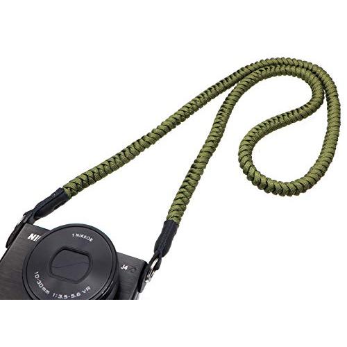 INPON カメラストラップ パラコード編み ネックストラップ ショルダーストラップ 丸リング/リングカバー付き 一眼レフ/ミラーレスカメラ用 ...