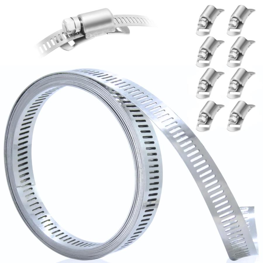 UME-STAR ホースバンド ステンレス クランプ バンド 12.7mm幅 自在バンド 長さ4m 留め具 8個 : ujr9610273f33 : あかるストア - 通販 - Yahoo ...