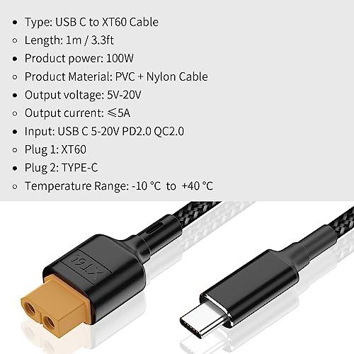Poyiccot XT60 USB-C 変換ケーブル 1m、Type-C - 充電アダプターケーブルToolkitrc M7 M6 M : あかるストア - 通販 - Yahoo!ショッピング