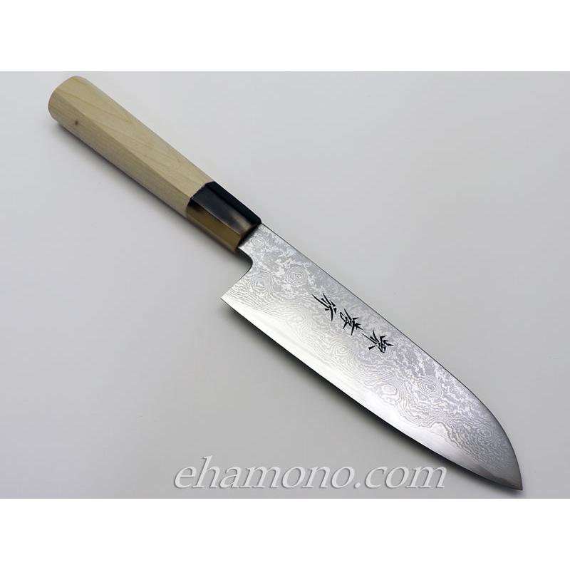ダマスカス銀三鋼割込 和三徳包丁180 : ehamono Yahoo!店 - 通販 - Yahoo!ショッピング