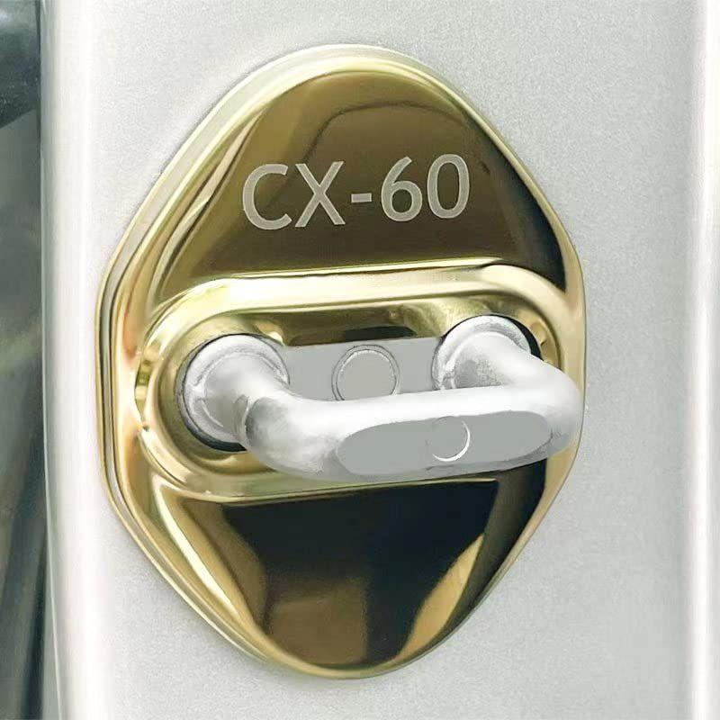 MEKOMEKOマツダ 新型 CX-60 専用 ストライカー カバー ドアロック カバー メッキ アクセサリー 内装 パーツ ステンレス 4 : 20230912230307-01876 ...