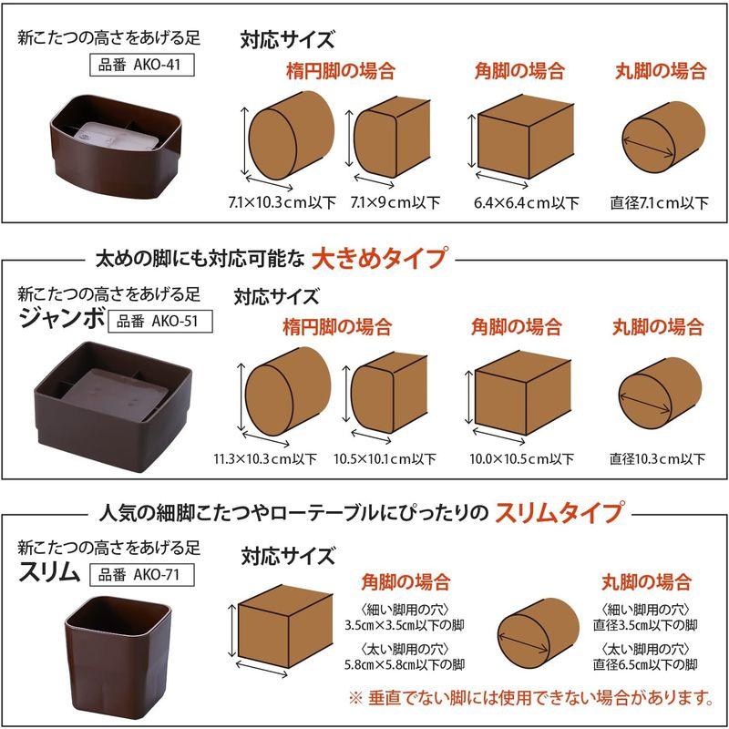 こたつの高さをあげる足 ジャンボ ブラウンAKO-51BR : 20231117225724-00026 : AKD-SHOP - 通販 - Yahoo!ショッピング