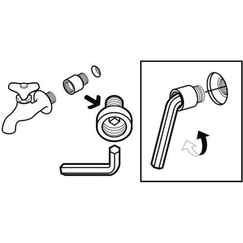 SANEI ナット締付工具 ナット式ワンホール混合栓用 水栓用工具 六角対辺46mm用 長さ200mm R353 : KENちゃんSHOP2-2-2 - 通販 - Yahoo!ショッピング