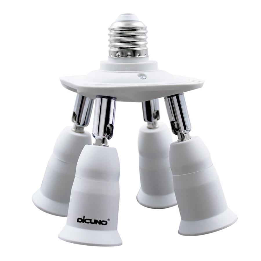 DiCUNO LED電球専用 4分岐ソケット E26口金対応 照射角度可調 延長ソケット : KENちゃんSHOP2-2-2 - 通販 - Yahoo!ショッピング