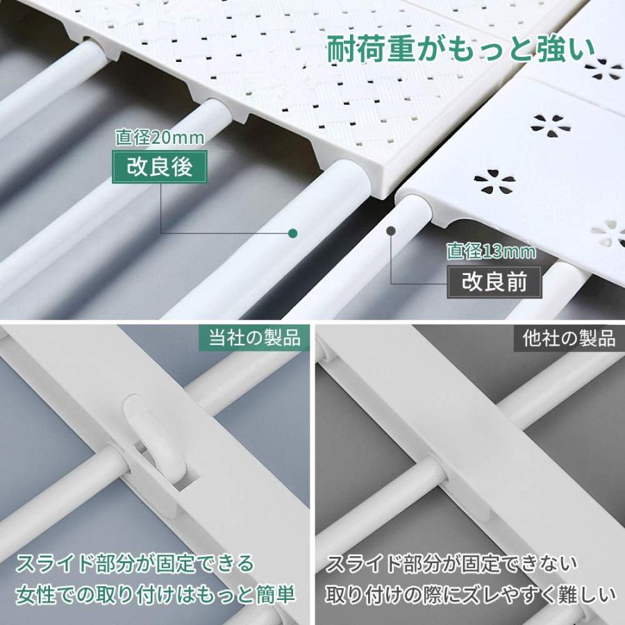 NAKO つっぱり棚 突っ張り棚 強力 滑り止め つっぱり棒 棚 収納 (ホワイト (奥行30cm 幅73〜130cm)) : KENちゃんSHOP2-2-2 - 通販 - Yahoo!ショッピング