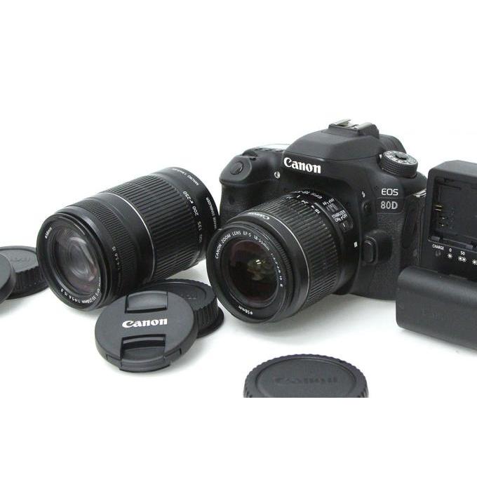 EOS 80D 【全額返金保証】並品｜キヤノン ダブルズームキット γH474-2Q1 : アキバ流通 - 通販 - Yahoo!ショッピング