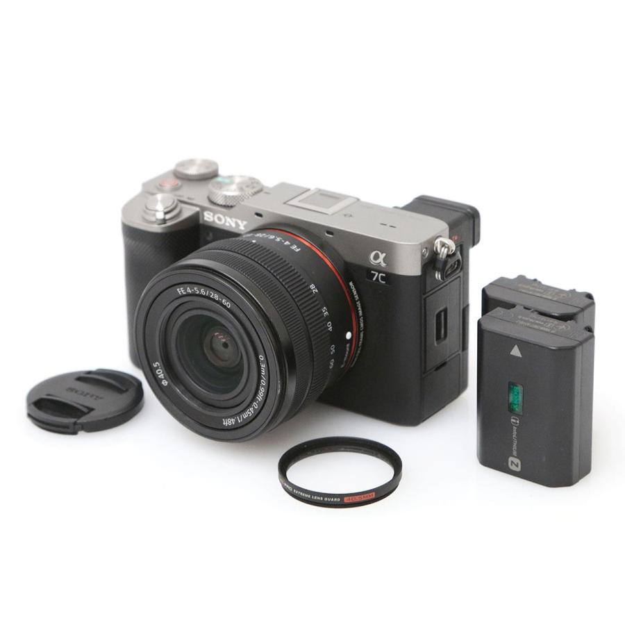 α（ソニー） 【全額返金保証】並品｜ソニー α7C ILCE-7CL ズームレンズキット シルバー CA01-C299-2P1B : アキバ ...