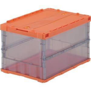 TRUSCO中山 トラスコ TSK-C50B-ORT 薄型折りたたみコンテナスケル 50Lロックフタ付 オレンジツートン TRUSCO メーカー直送 代引不可 沖縄 離島不可 : あきばおー ...