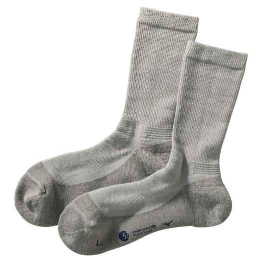 MIZUNO ミズノ 発熱素材 ブレスサーモウール中厚ソックス（メンズ） グレー Mizuno B2JX950205 : あきちゃん堂 - 通販 - Yahoo!ショッピング