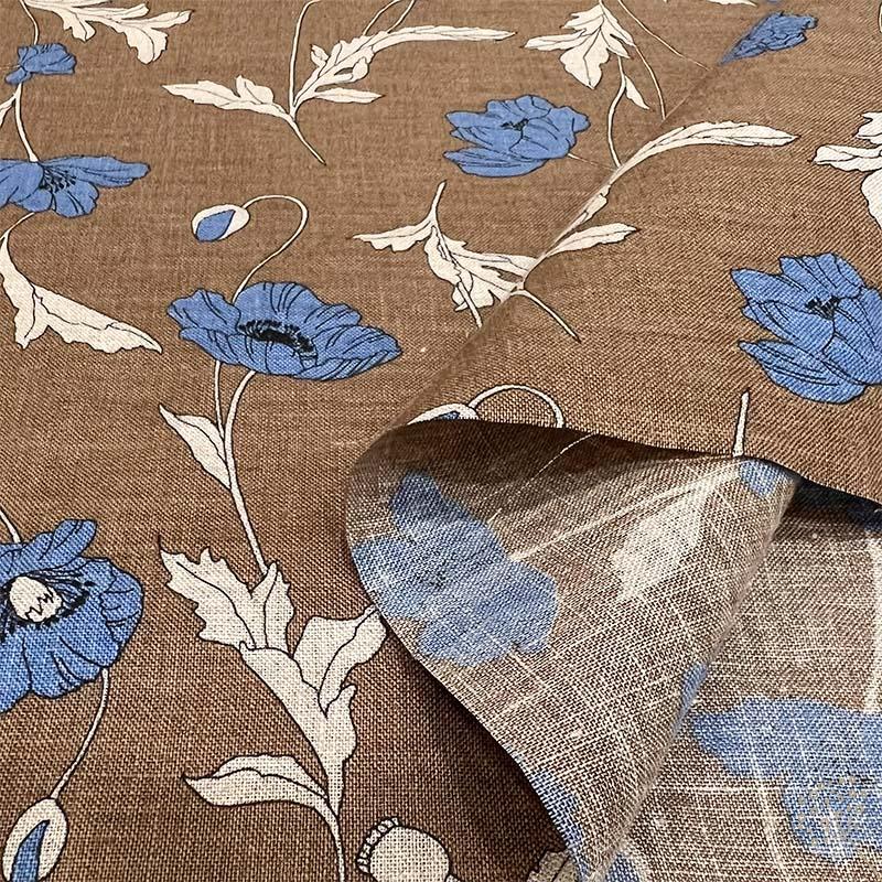 ポピー リネン シーチング 花柄 麻 くったり リネン100％ : OKB fabric - 通販 - Yahoo!ショッピング