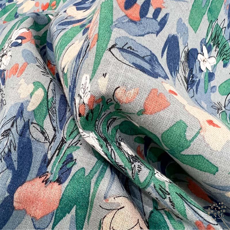 ボタニカル コットンリネン シーチング 綿麻 :1790-3:OKB fabric - 通販 - Yahoo!ショッピング