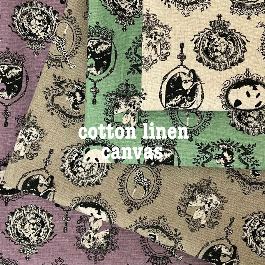 アニマルエンブレム アニマルランド コットンリネン キャンバス リネン 生地 花柄 綿麻 リネン生地 : OKB fabric - 通販 - Yahoo!ショッピング
