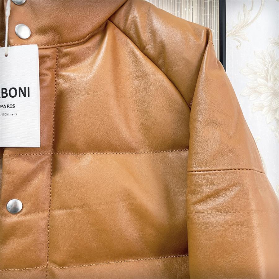 レザー ダウンジャケット EU製 UABONI Paris ユアボニ パリ発 羊 レザー ダウンジャケット EU製 UABONI Paris ユアボニ パリ発 羊