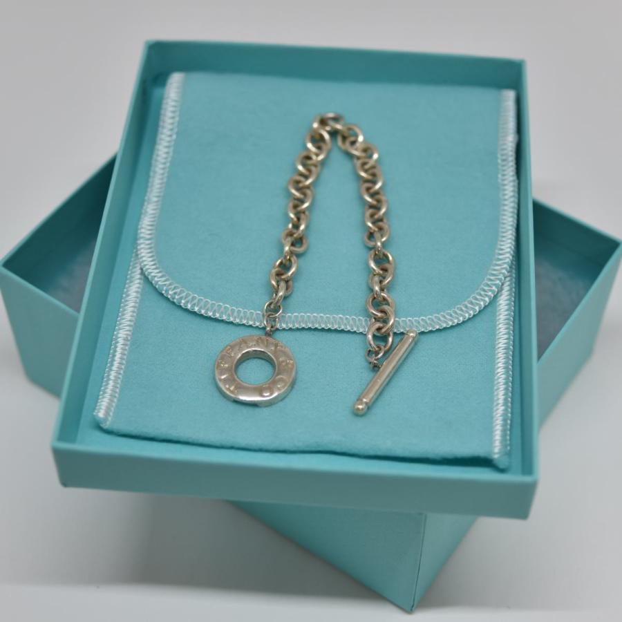 TIFFANY&Co. 鑑定済 ティファニー トグル ブレスレット SV925/25.8g レディース 即日配送 K544-168 ...