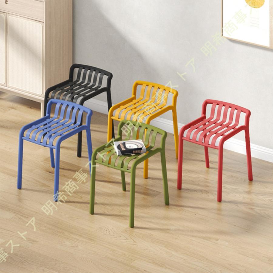 スタッキングチェア スタッキングスツール プラスチック スツール ラウンドベンチ シンプル おしゃれ 椅子 積み重ね収納 軽量 耐荷重150kg 室内 屋外 椅子 : 0c0-uv4 ...