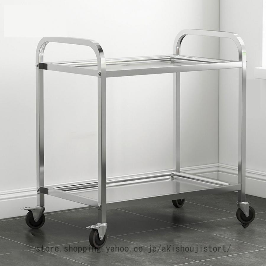 ステンレス ワゴン 3段 2段4段棚板 角パイプ仕様 キャスター付き 業務用 ステンレスワゴン ステンレス台 配膳ワゴン サービスワゴン 整理棚 飲食店 レストラン : 0c0-uv4 ...