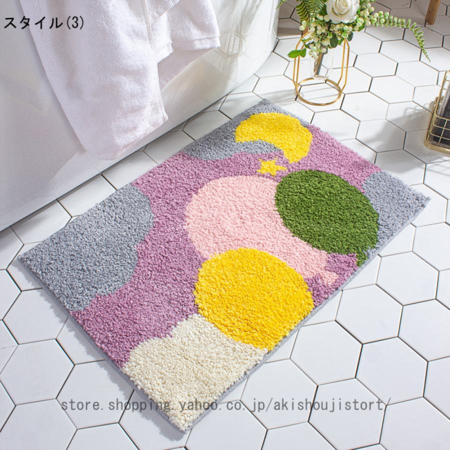 ドアマット 玄関マット 足ふきマット 複数の色選べる お風呂マット 足拭きマット キッチン 滑り止め 速乾 吸水 丸洗い 厚い 風呂 カラー 浴室 台所 : 3bx-hr5-5nz2 : 明希 ...