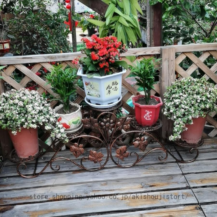 アイアン ガーデンラック 花台 鉢植え スタンド 室内 屋外 アイアン ガーデンラック 花台 鉢植え スタンド 室内 屋外