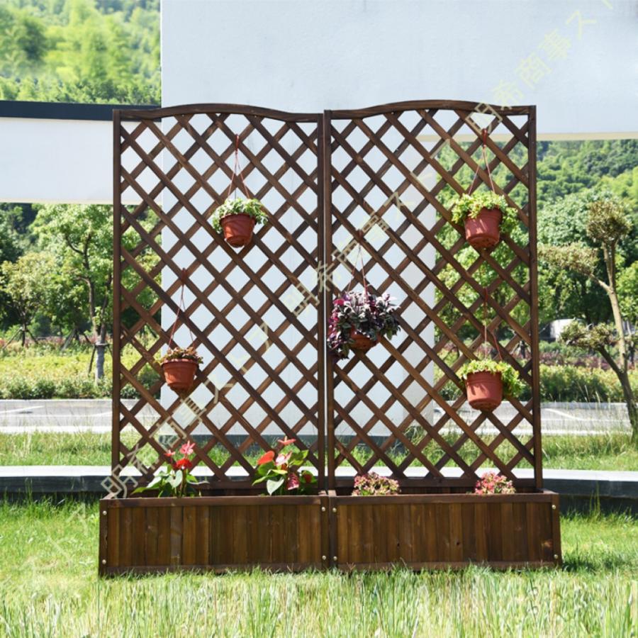 ラティスフェンス 木製 おしゃれ ナチュラル プランターラック アンティーク調 フラワースタンド シャビー フレンチ ホワイト 花壇 玄関 鉢植え 目隠し DIY : 5wb-3w2 ...