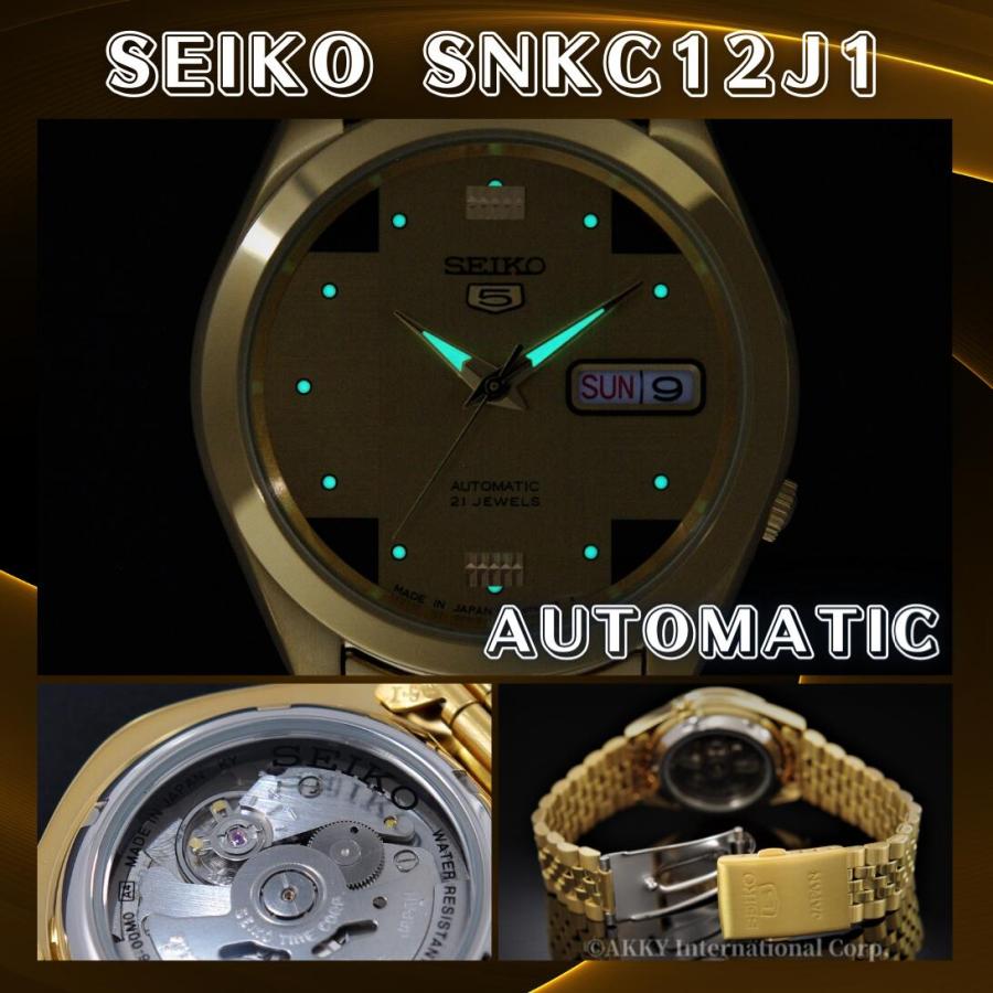 Seiko 5 セイコー SEIKO 腕時計 海外モデル 自動巻き 日本製 ゴールド文字盤 SNKC12J1 メンズ 逆輸入品 : アッキーインターナショナル - 通販 - Yahoo!ショッピング