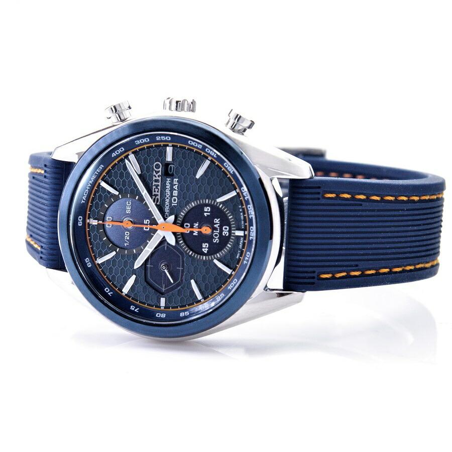 SEIKO セイコー 腕時計 ソーラー クロノグラフ ネイビーx SEIKO セイコー 腕時計 ソーラー クロノグラフ ネイビーx
