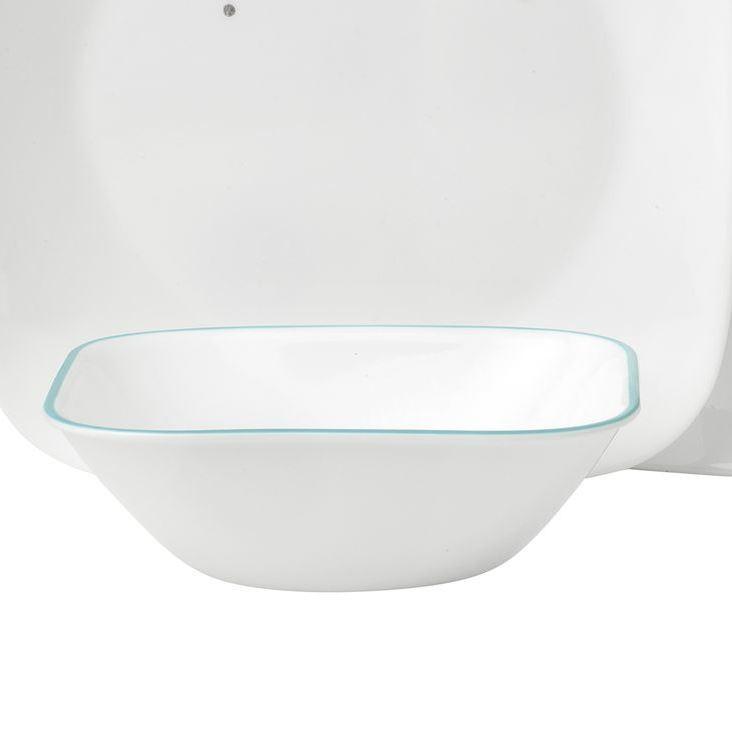 コレール スクエアー ディナーウェアー 食器16点セット レインドロップ ホワイト Corelle 16 Piece Raindrops ...